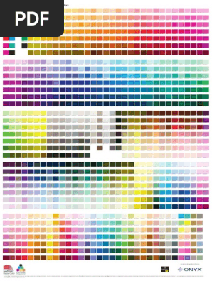 Pantone Chart With RGB And HTML Conversions PMS Red Green