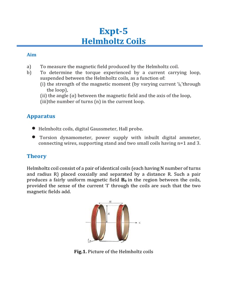 5.helmholtz Coils - DD | PDF | Magnetometer | Torque