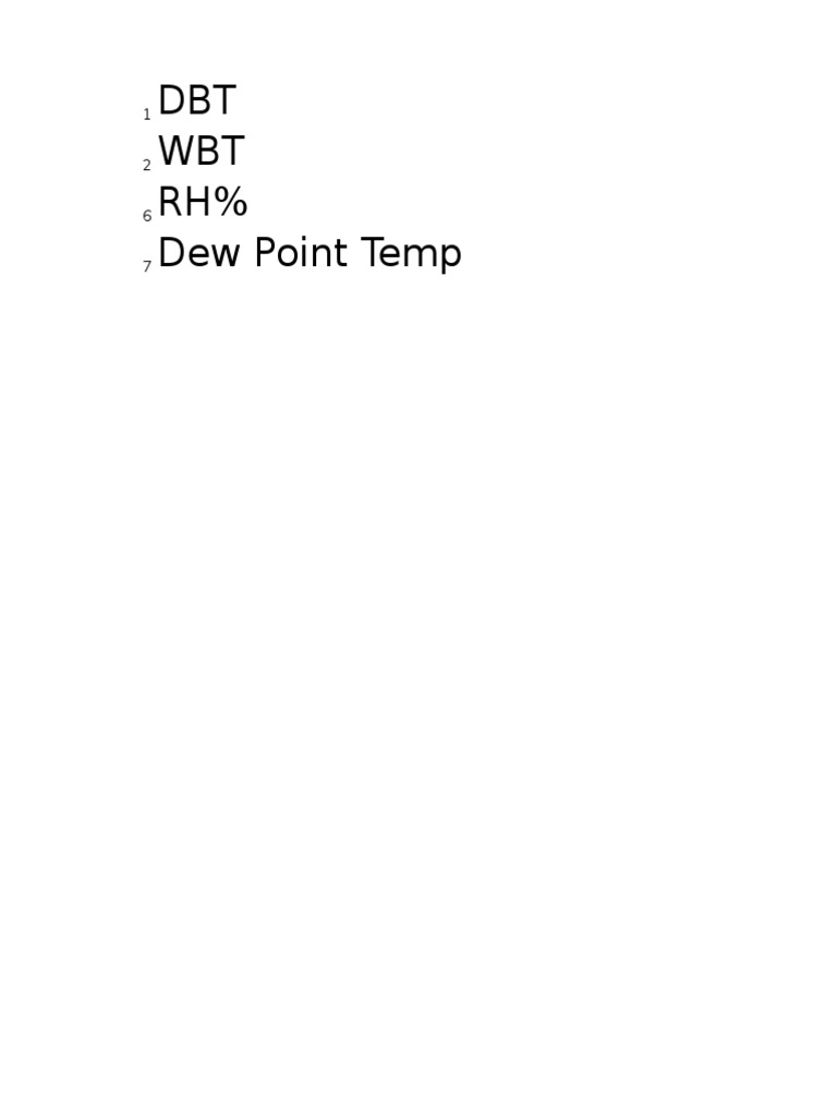 RH & DP Calculator | PDF