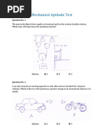 Pulley System Aptitude Test Questions | PDF | Mechanical Engineering ...