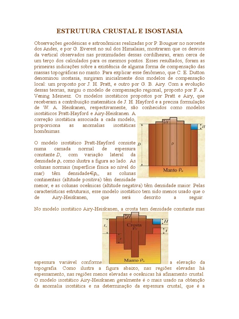 Isostasia | PDF | Ciências Físicas | Geociências