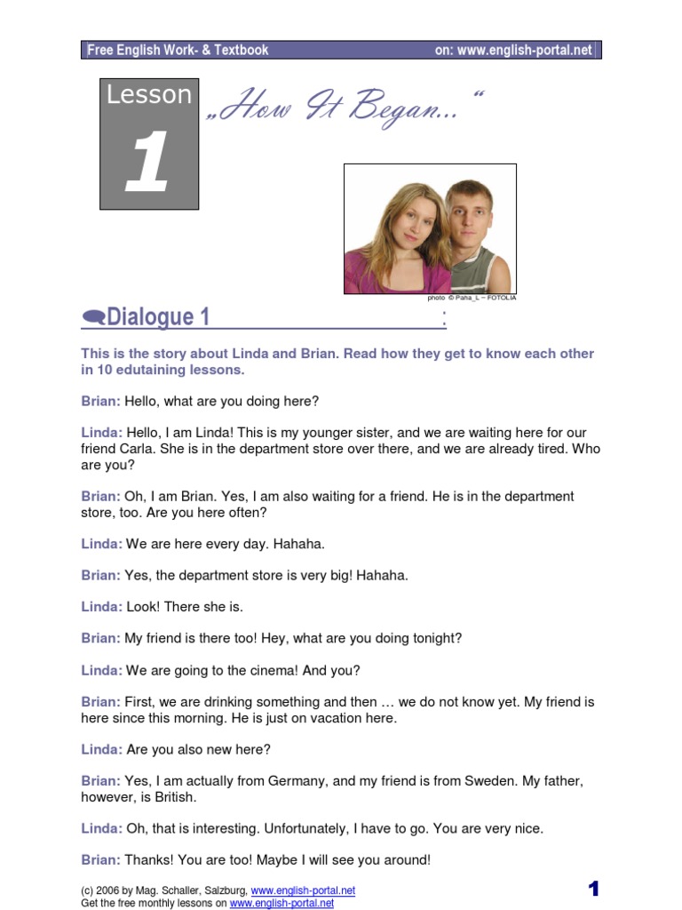 Free English Lesson1 | PDF | Syntax | Morphology