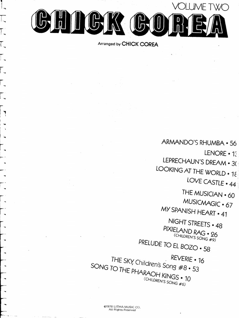 Chick Corea - Volume Two | PDF