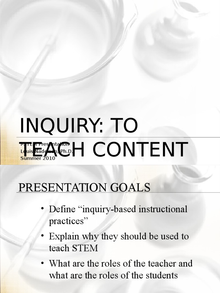 I-STEM Inquiry Presentation | PDF | Inquiry Based Learning | Inquiry