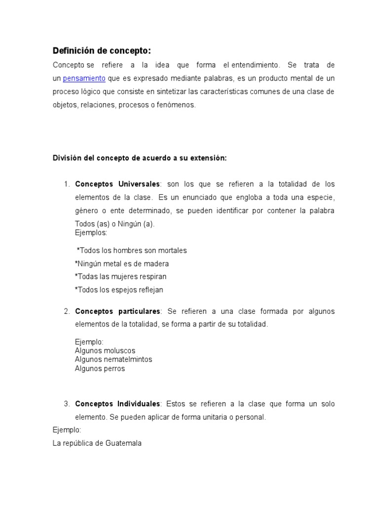 Definición de Concepto | PDF