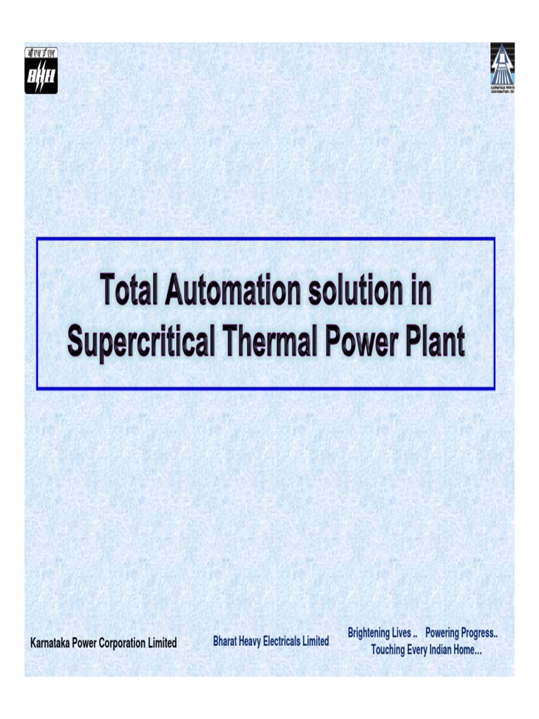 Total Automation Solution in Super Critical Thermal Power Plant PDF ...