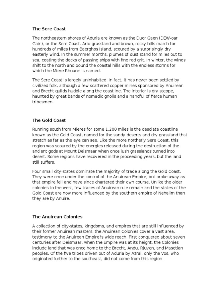 Aduria | PDF | Desert | Nobility