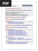 Amadeus Commands Cheat Sheet | PDF
