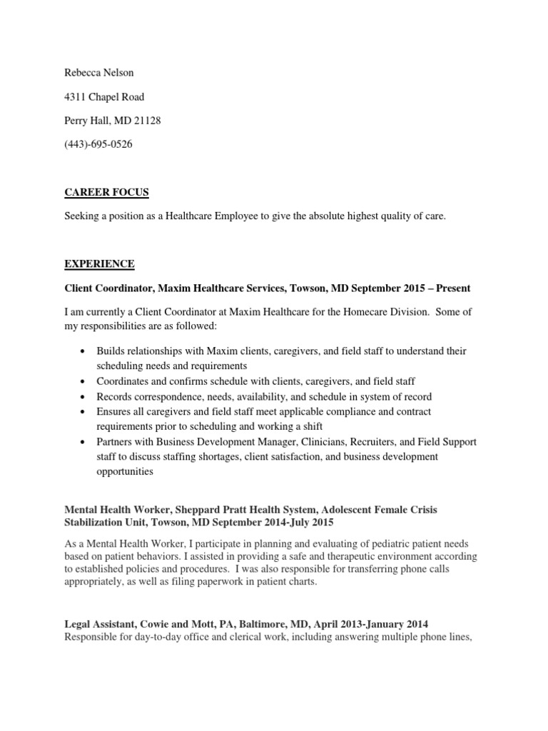 R Nelson Resume | PDF