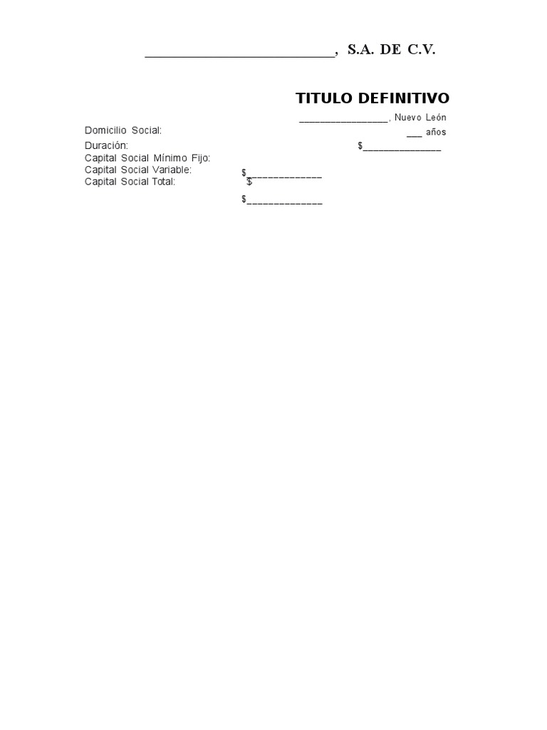 Formato Titulo Definitivo de Acciones | PDF | Compartir (Finanzas ... Formato Titulo Definitivo de Acciones | PDF | Compartir (Finanzas ...