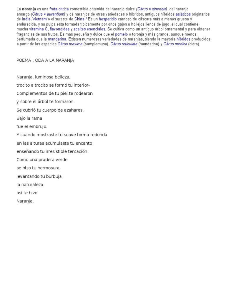 Tarea Ivanny Naranja | PDF | Naranja) | Plantas comestibles