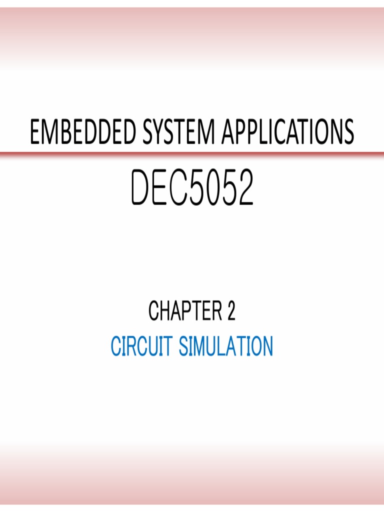 Chapter 2 Circuit Simulation | Download Free PDF | Microcontroller ...