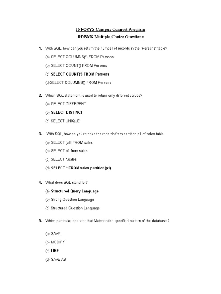 Rdbms Question Bank | PDF | Sql | Pl/Sql