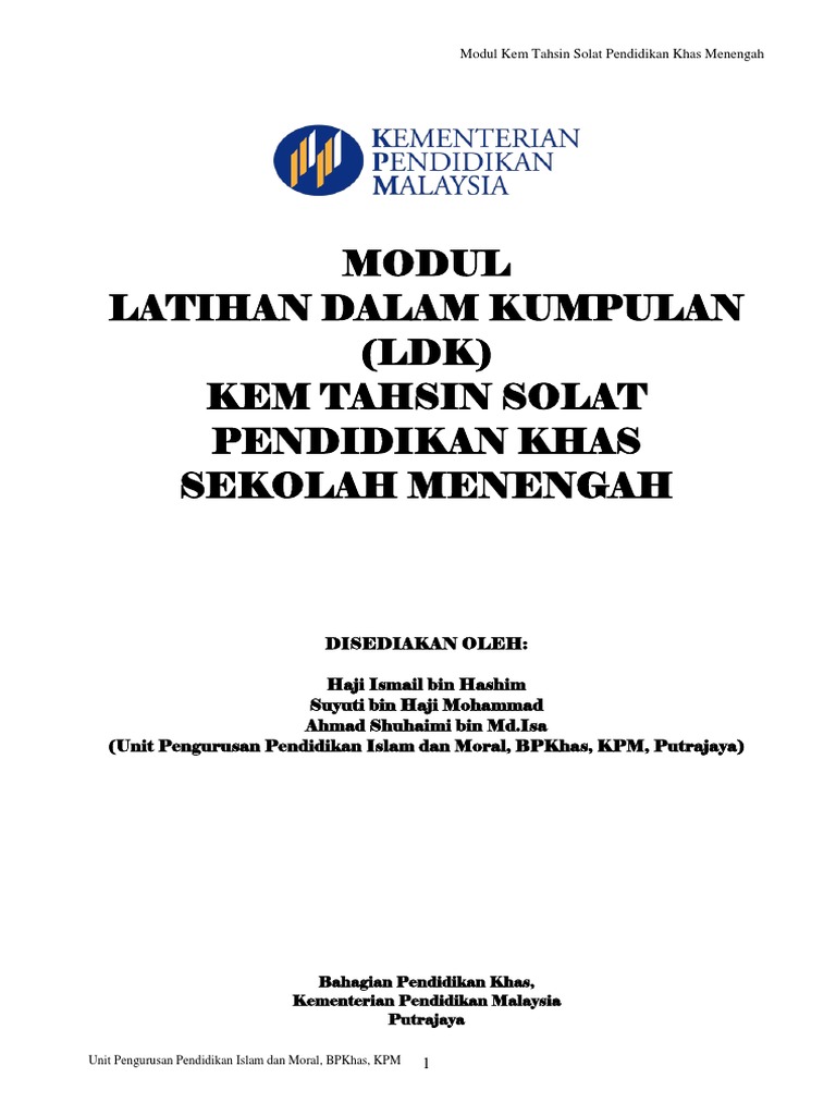 Modul Kem Tahsin Solat KTSM PDF | PDF