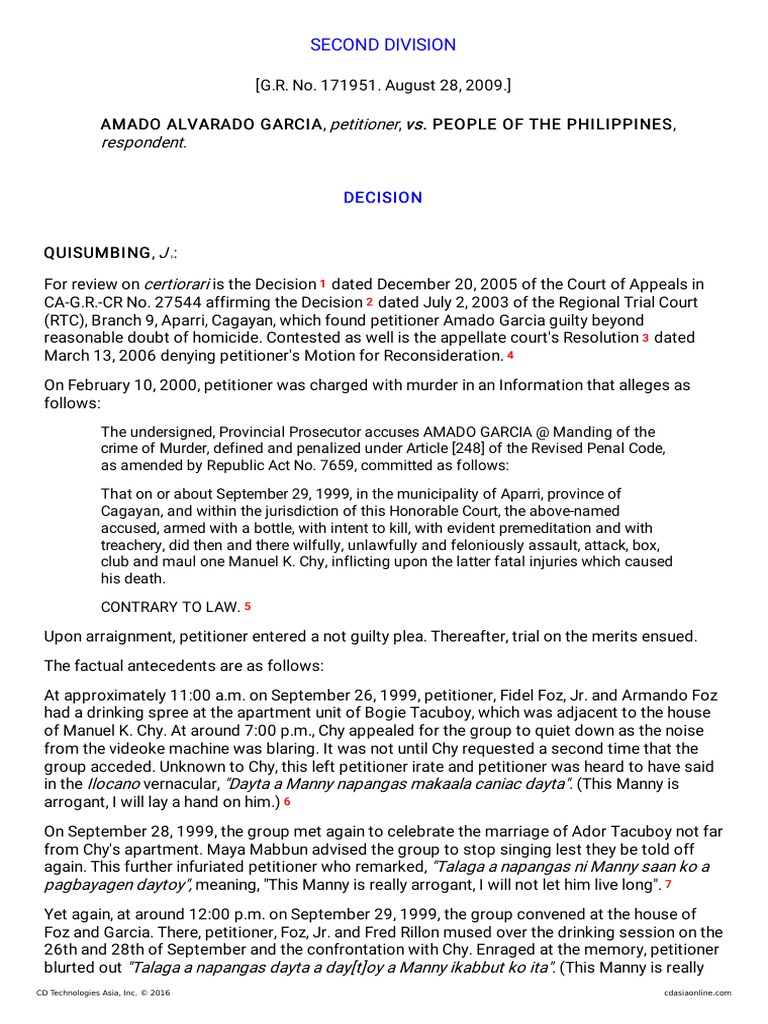 Garcia v. People | PDF | Coronary Circulation | Sentence (Law)