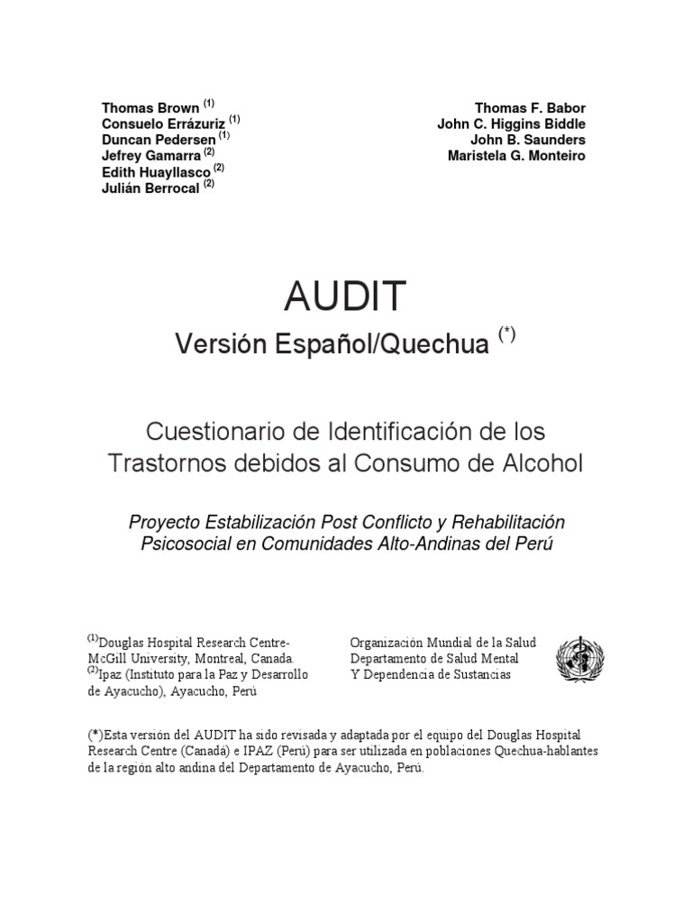 Manual Del Audit | PDF | Consumo (economía) | Cuestionario