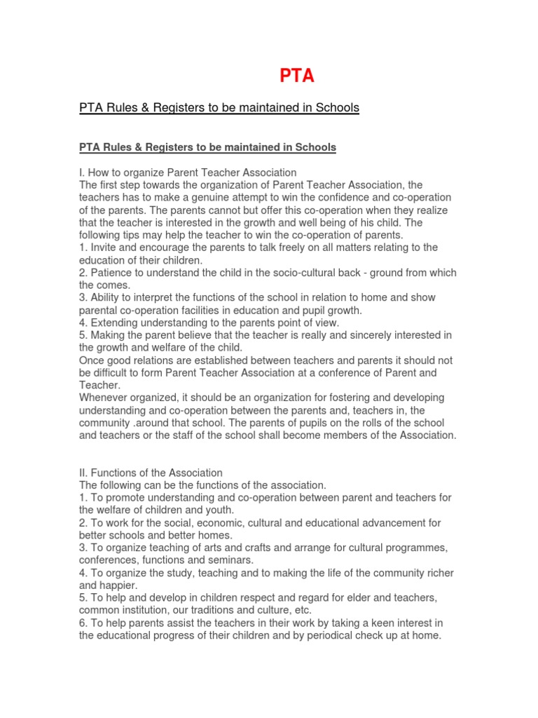 Pta Rules Records Needs To Be Kept at Hs | PDF | Business