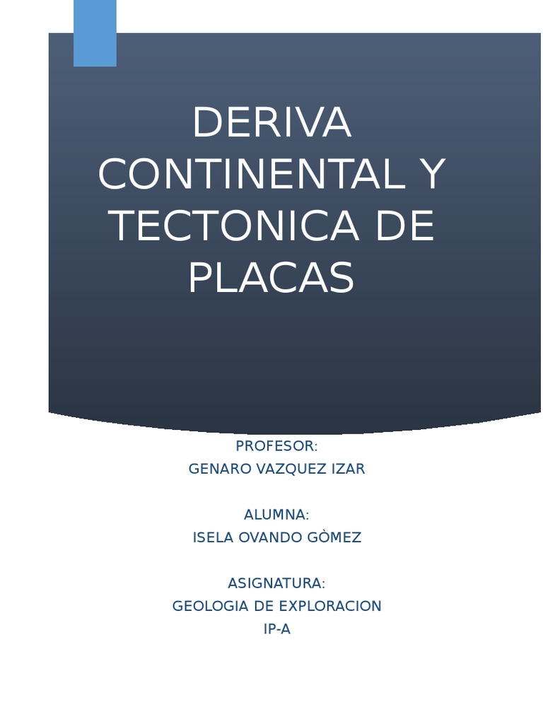 Deriva Continental y Tectonica de Placas | PDF | Placas tectónicas ...