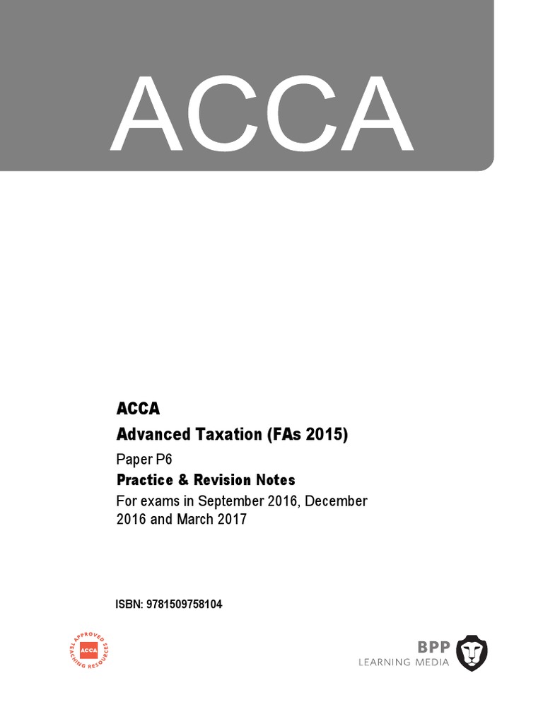 P6 Practice & Revision Notes | PDF | Test (Assessment) | Tax Deduction