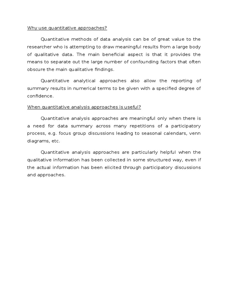 Quantitative Data Analysis | PDF | Level Of Measurement | Statistics