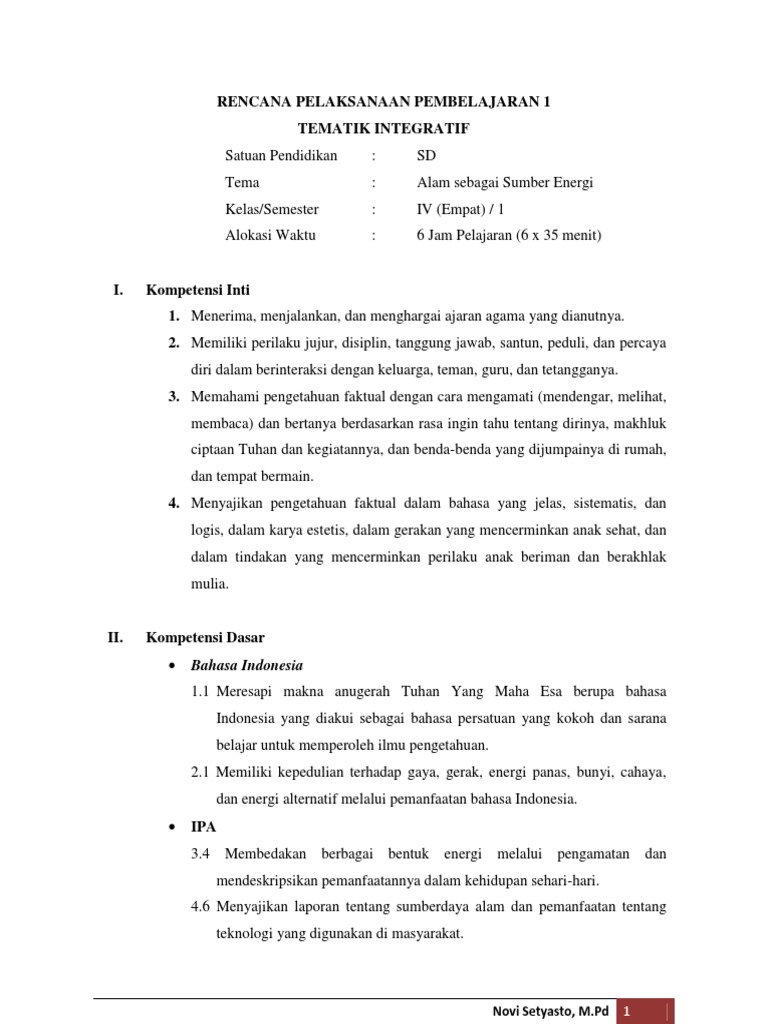 RPP PBL Contoh | PDF | Sains & Matematika