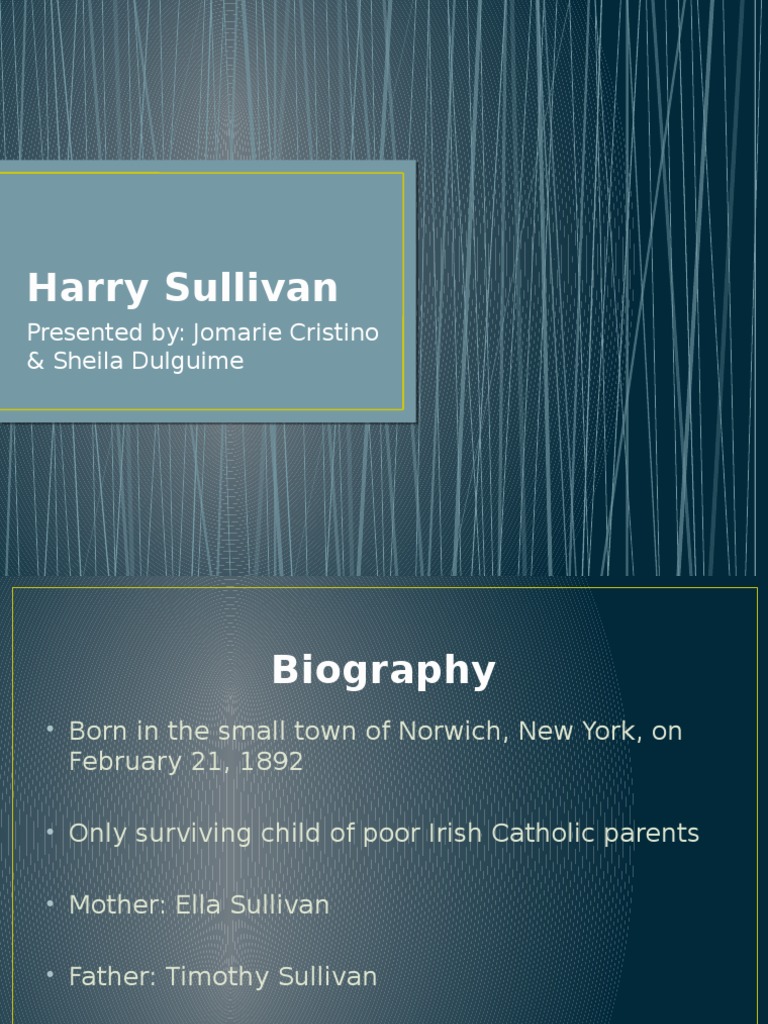 Harry Sullivan | Interpersonal Relationships | Anxiety