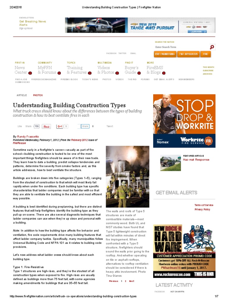 Understanding Building Construction Types - Firefighter Nation PDF ...