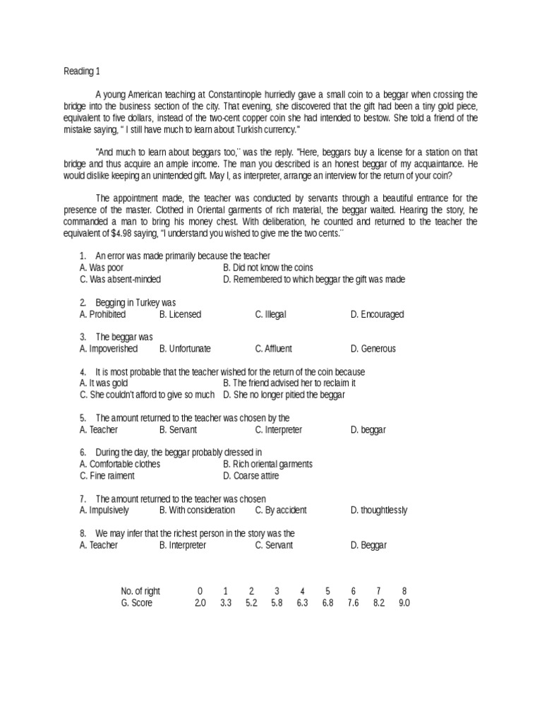 McCall Reading Comprehension Test | PDF | Crucifixion Of Jesus | Jesus