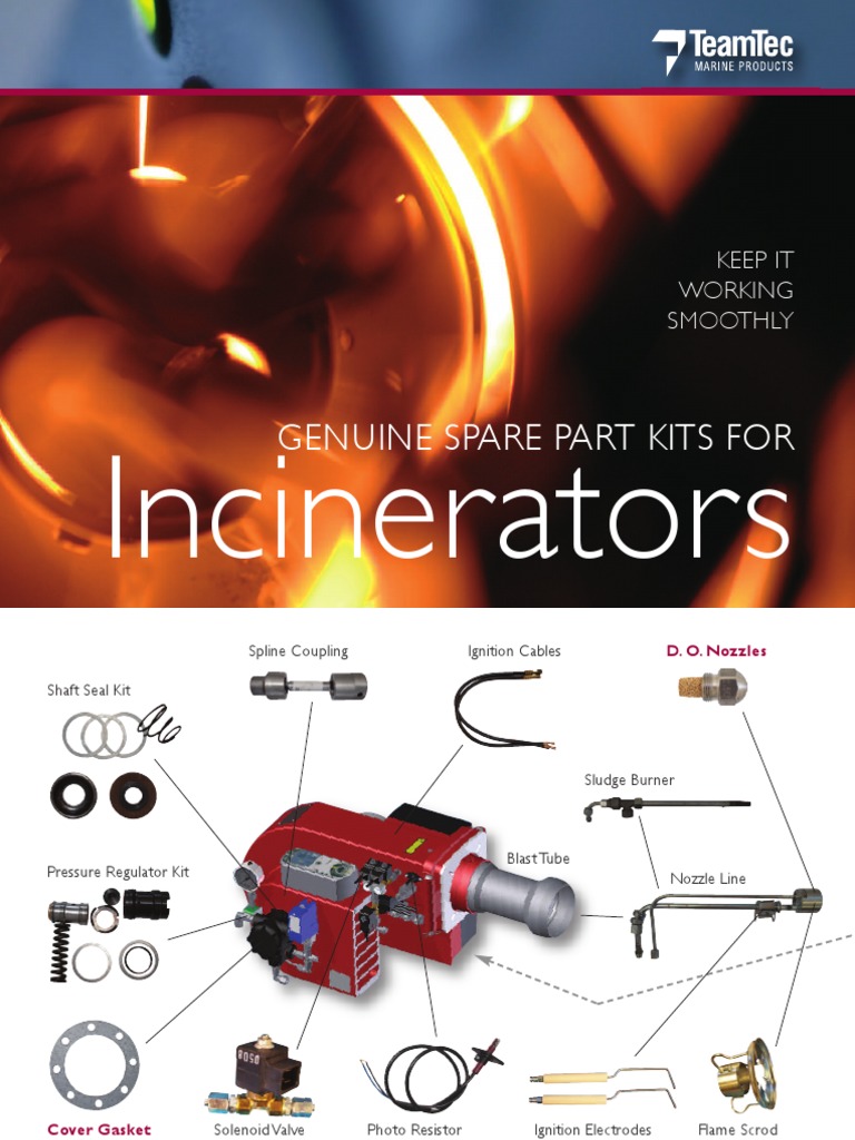 Spare Part Kits Teamtec Incinerator | PDF | Incineration | Thermocouple