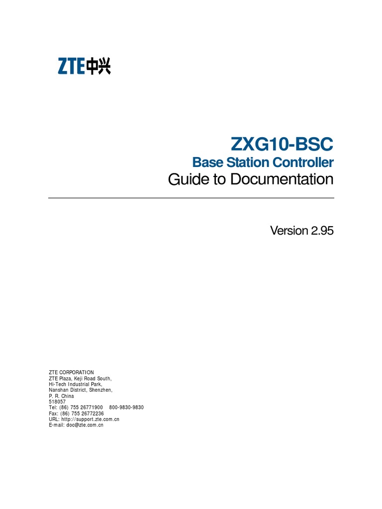 01 ZXG10 BSC (V2.95) GuideToDocumentation PDF | PDF | Button (Computing ...