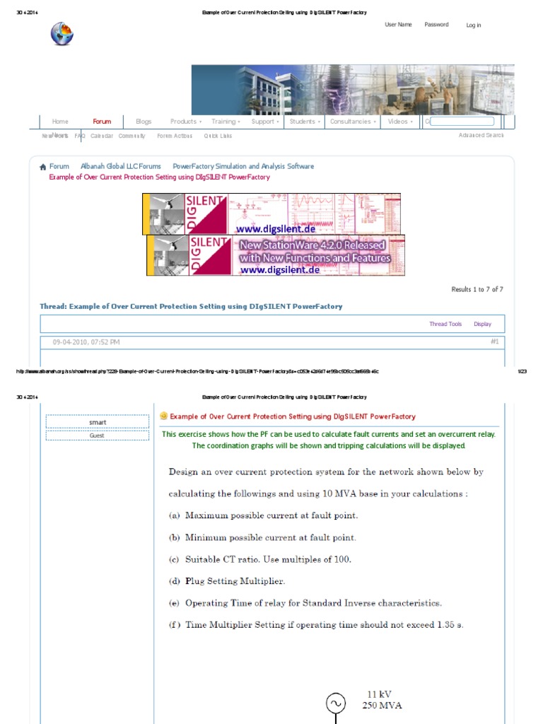 Example of Over Current Protection Setting Using DIgSILENT PowerFactory ...
