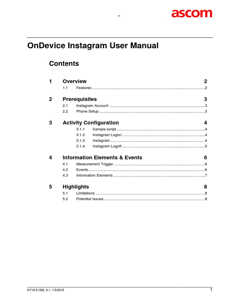 OnDevice Instagram - User Manual | PDF | Login | Instagram