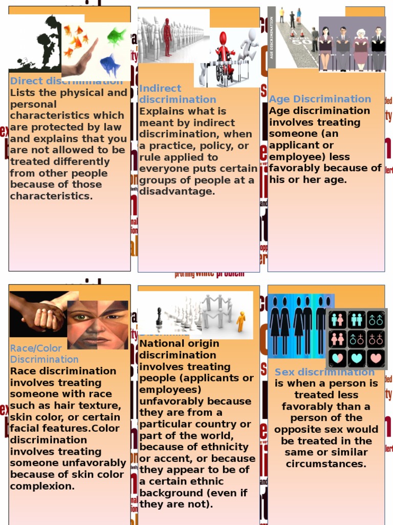 Direct Discrimination Age Discrimination Indirect Discrimination | PDF ...
