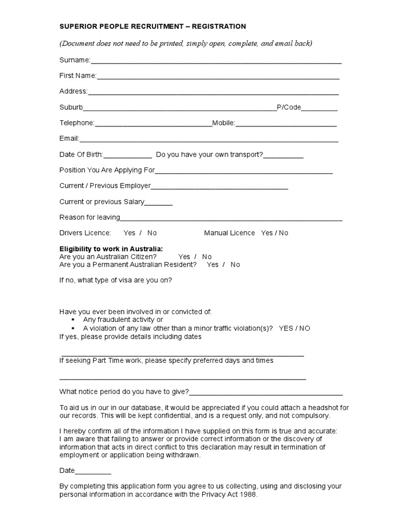 SPR Candidate Application Form 050811 F | PDF