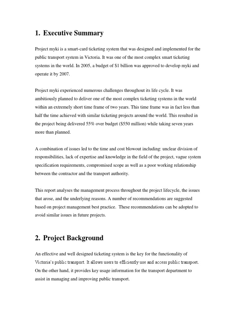 Myki Case Study | Download Free PDF | Project Management | Risk Management
