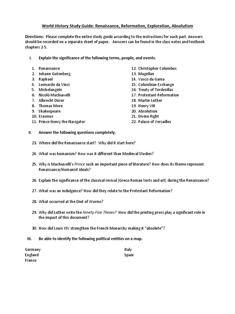 World History Study Guide: Key Events & Figures | PDF