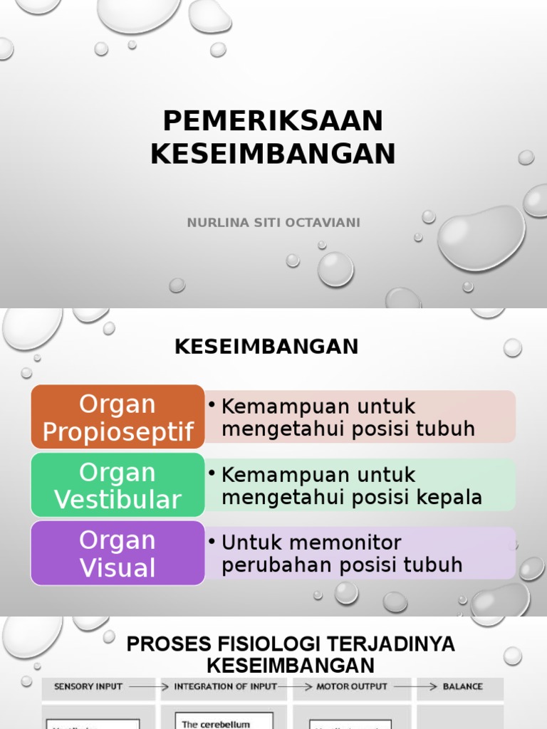 Pemeriksaan Keseimbangan dan Vestibular | PDF