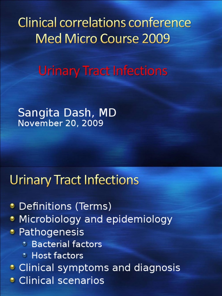 C09 Urinary Tract Infections 2009 | PDF | Urinary Tract Infection ...
