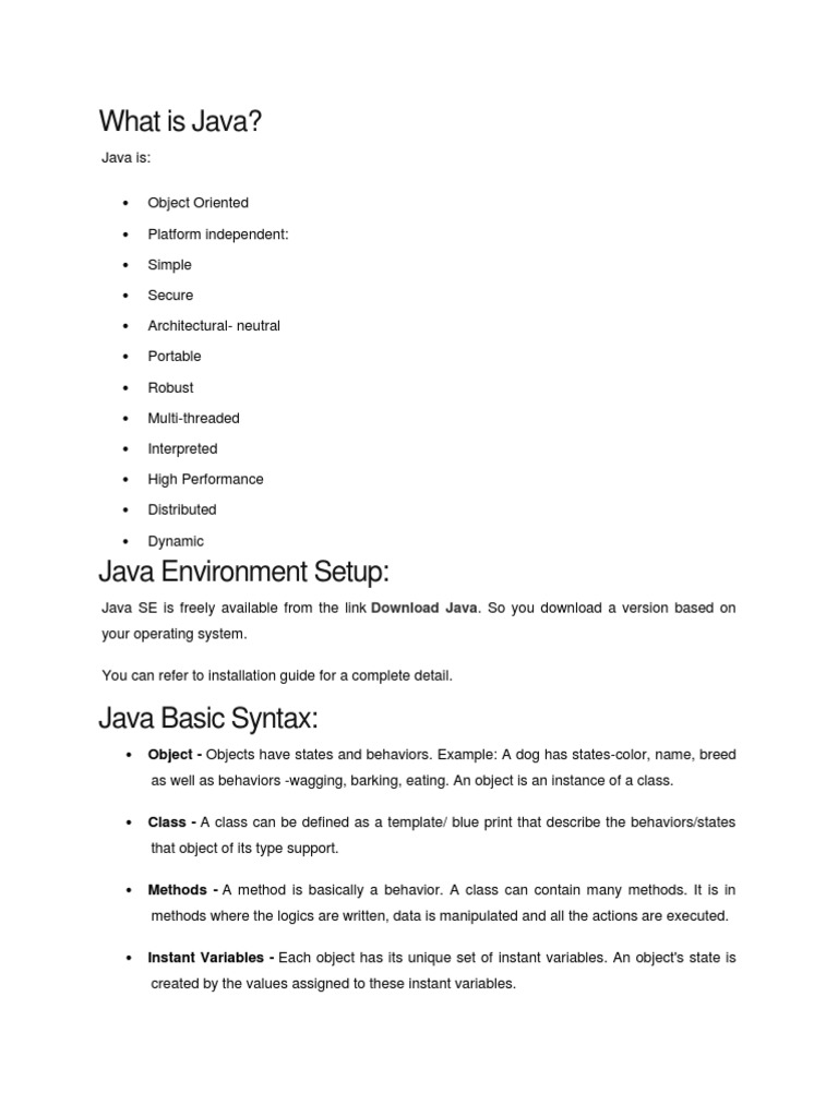 What Is Java | Download Free PDF | Method (Computer Programming ...