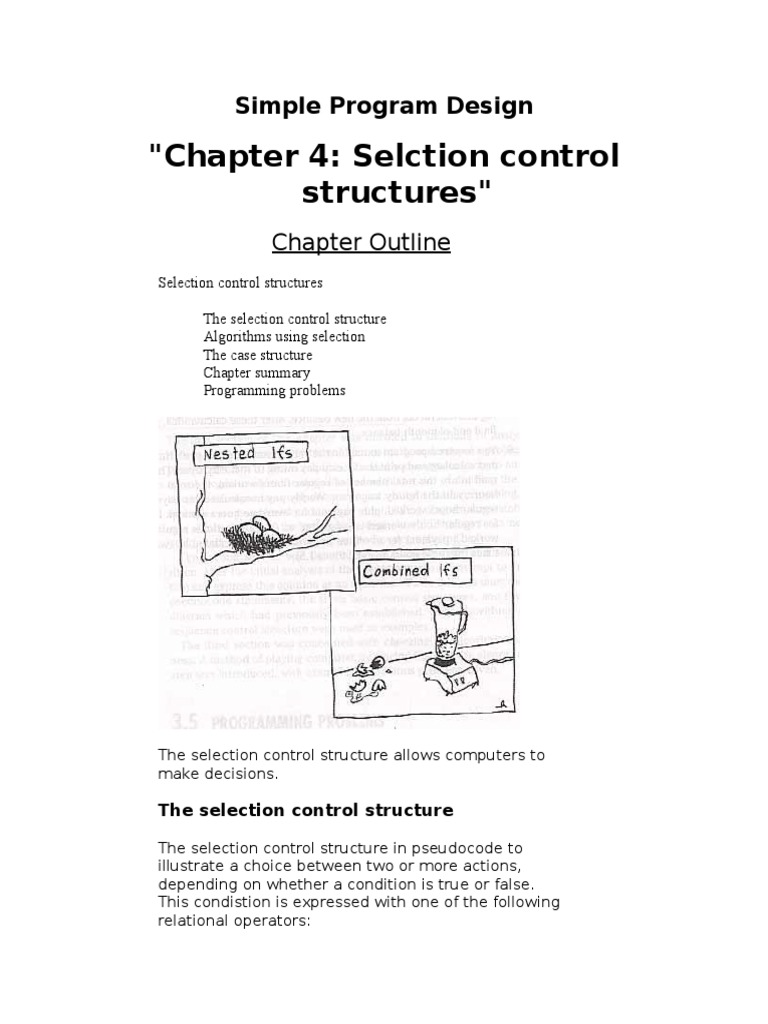 Selection Control Structure | PDF | Control Flow | Algorithms