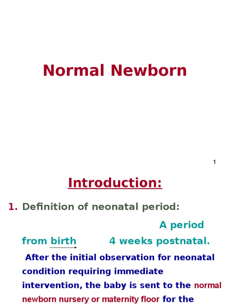 Normal Newborn PP Final-1 | PDF