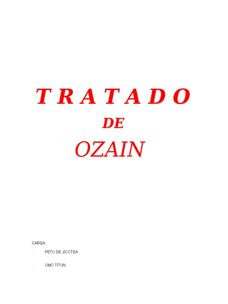 Tratado de Ozain | PDF | Naturaleza | Alimentos