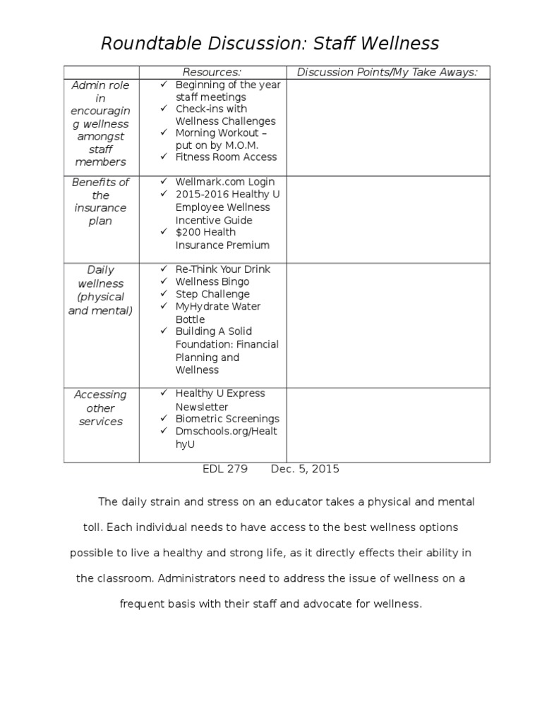 Roundtable Handout | PDF