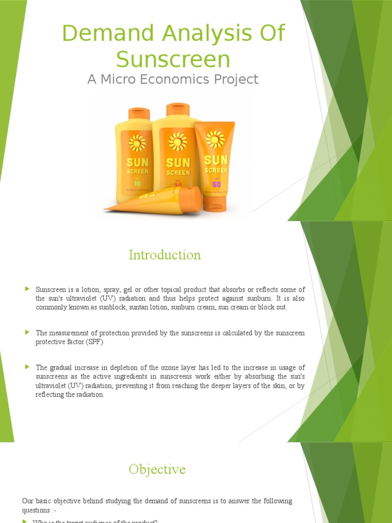 Demand Analysis of Sunscreen | PDF | Sunscreen | Business