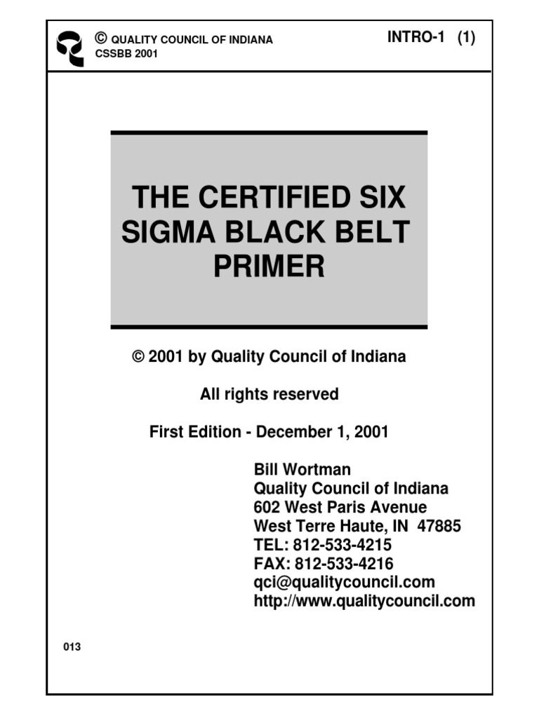 CSSBB 001 PDF PDF | Download Free PDF | Six Sigma | Business Process
