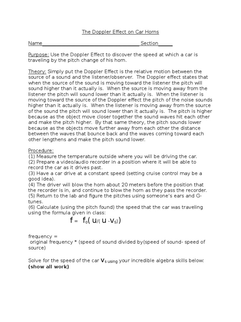 Doppler Effect | PDF | Doppler Effect | Pitch (Music)