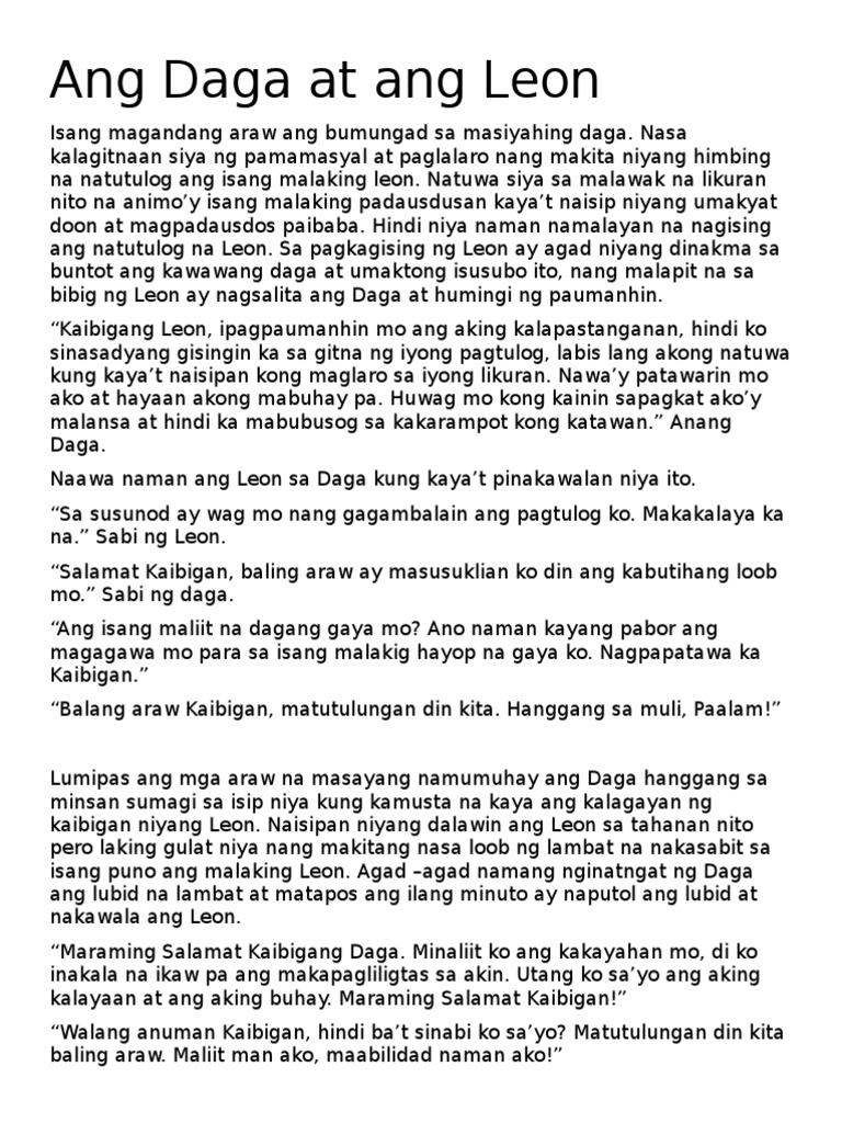 Ang Daga at Ang Leon