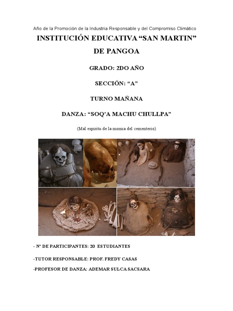 Danza Soq’a Machu Chullpa: Reseña y Vestimenta | PDF | Imperio Inca