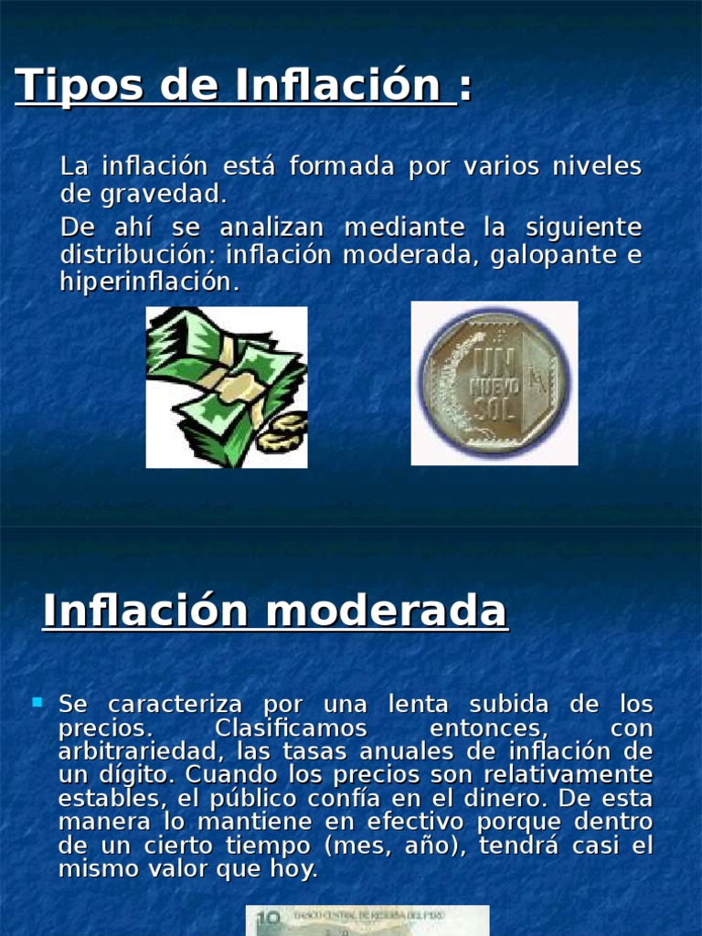 Tipos de Inflación: Moderada, Galopante, Hiperinflación | PDF