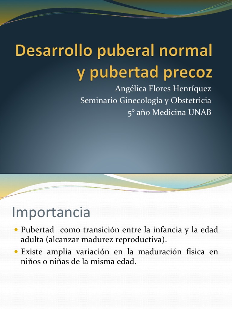 2. Desarrollo Puberal Normal y Pubertad Precoz | Pubertad | Hormona ...